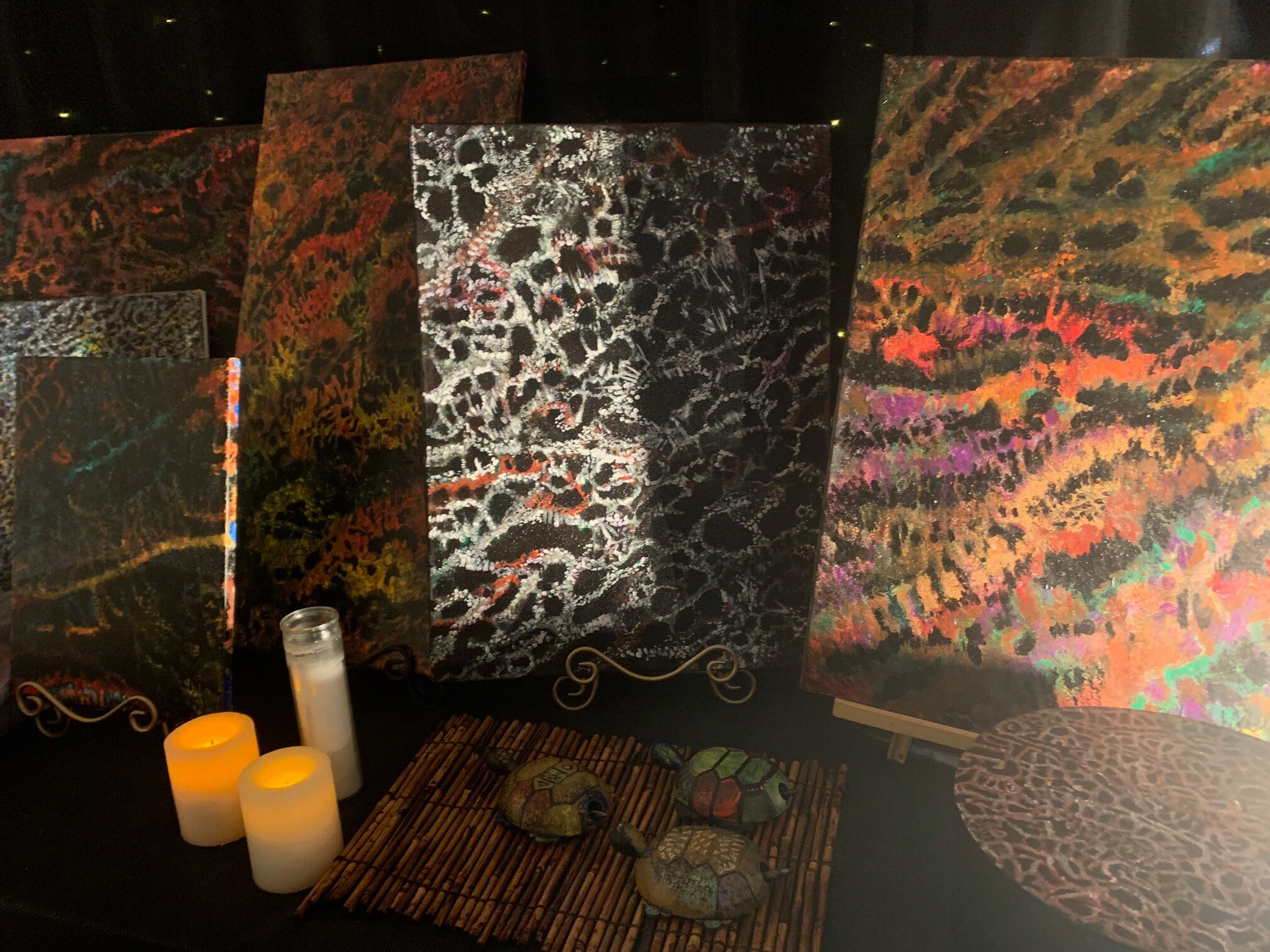 Modern Abstract Black and White 360 Signed Laura Jay Original Wall ...