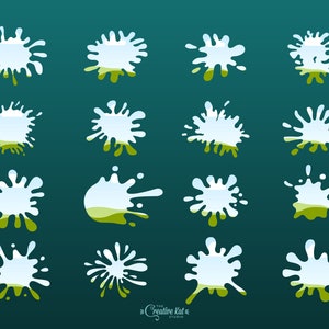 Canva Frames Paint Splatter Shapes Custom Frames for Canva 44 Canva ...