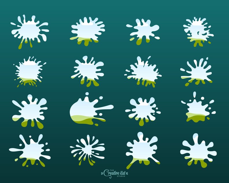 Canva Frames Paint Splatter Shapes Custom Frames for Canva 44 Canva ...