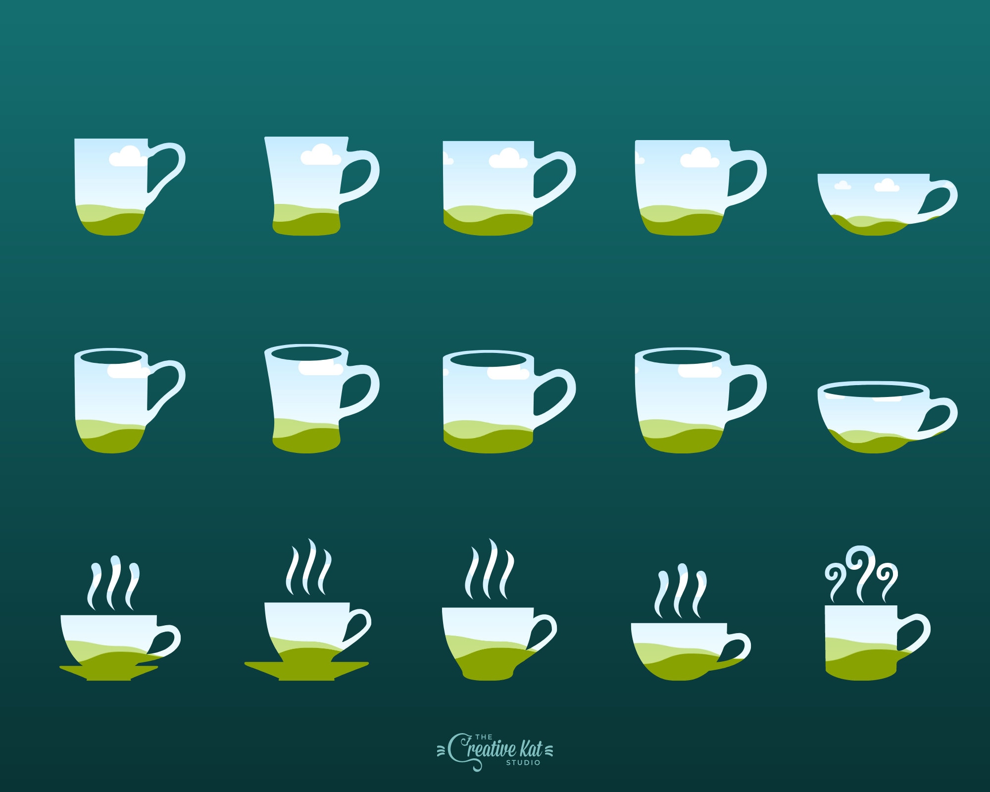 Canva Frames Coffee and Tea Cup Shapes Custom Frames for Canva 30 Canva ...