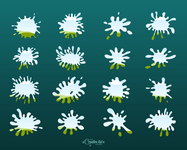 Canva Frames Paint Splatter Shapes Custom Frames for Canva 44 Canva ...