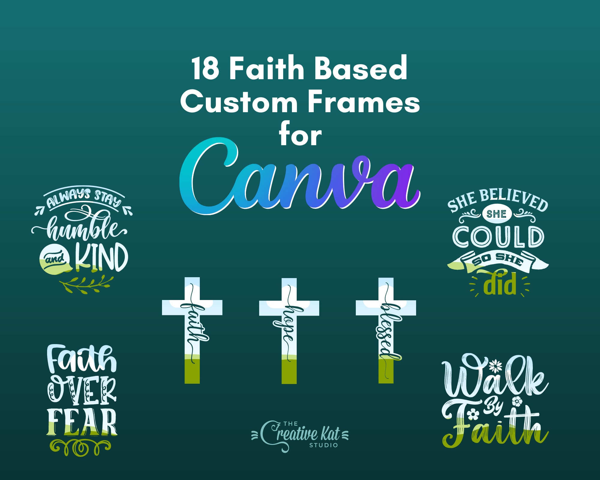 Canva Frames Faith Based Custom Frames for Canva 18 Canva Templates ...