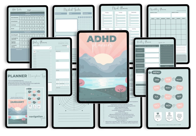 ADHD Digital Planner (made by an Adhder). Adult ADHD Daily Planner ...