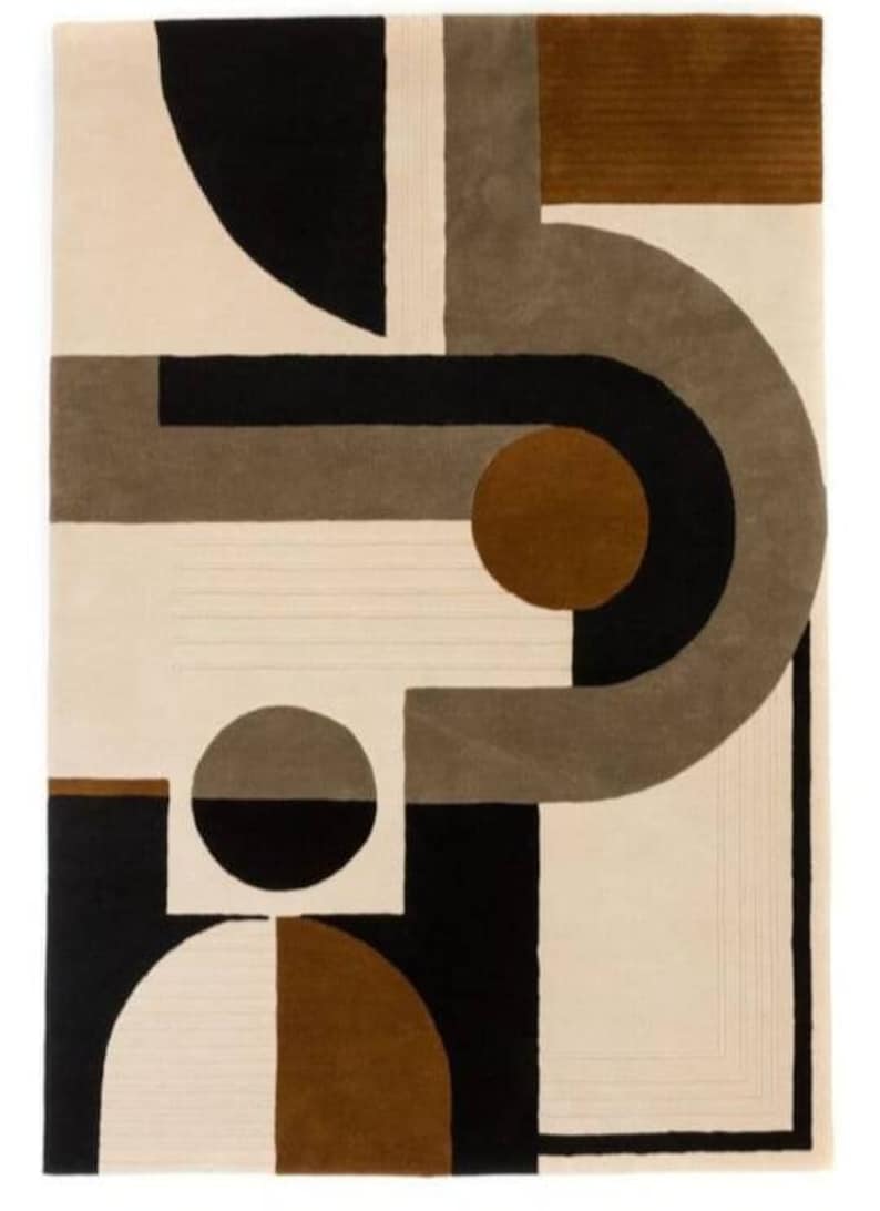 Handmade Designer Area Rug,neutral Rug for Living Room Bedroom , Modern ...