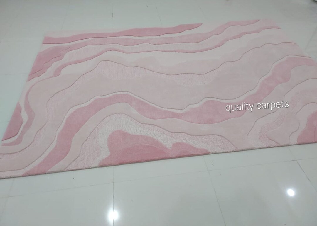 Premium Quality Designer Pink Gradient Area Rug for Living Room Modern ...