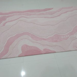 Premium Quality Designer Pink Gradient Area Rug for Living Room Modern ...