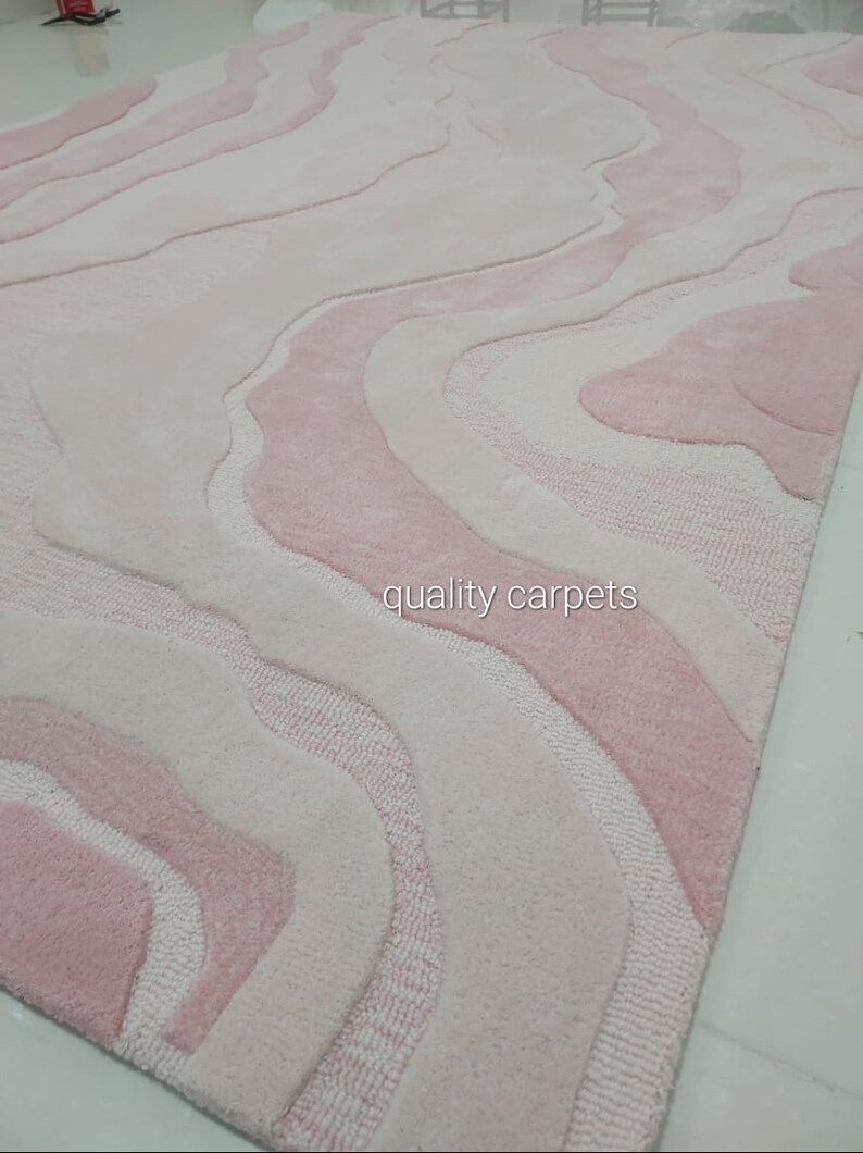 Premium Quality Designer Pink Gradient Area Rug for Living Room Modern ...