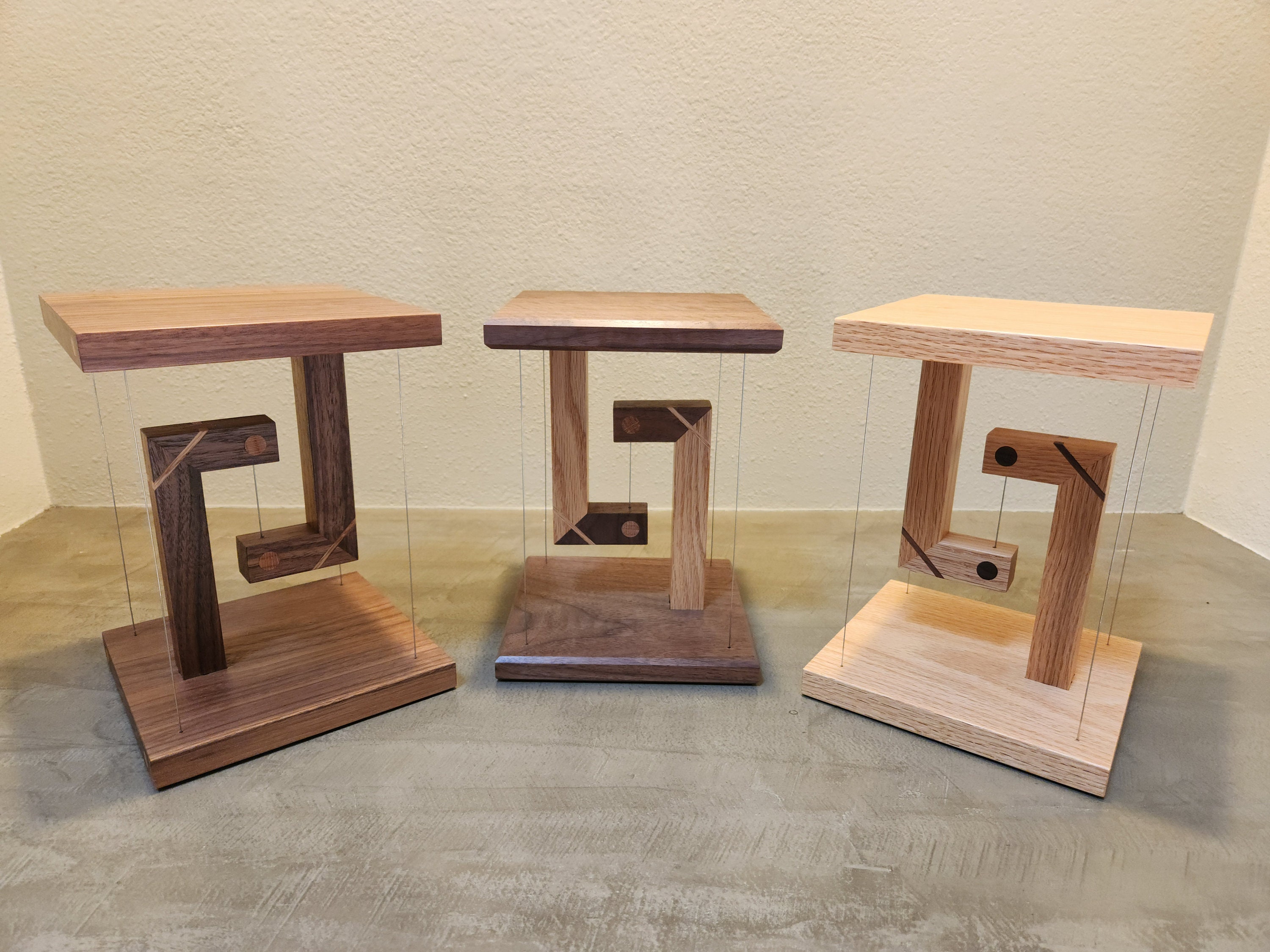 Tensegrity Hand-crafted Hardwood Stand / "impossible" / "the Float ...