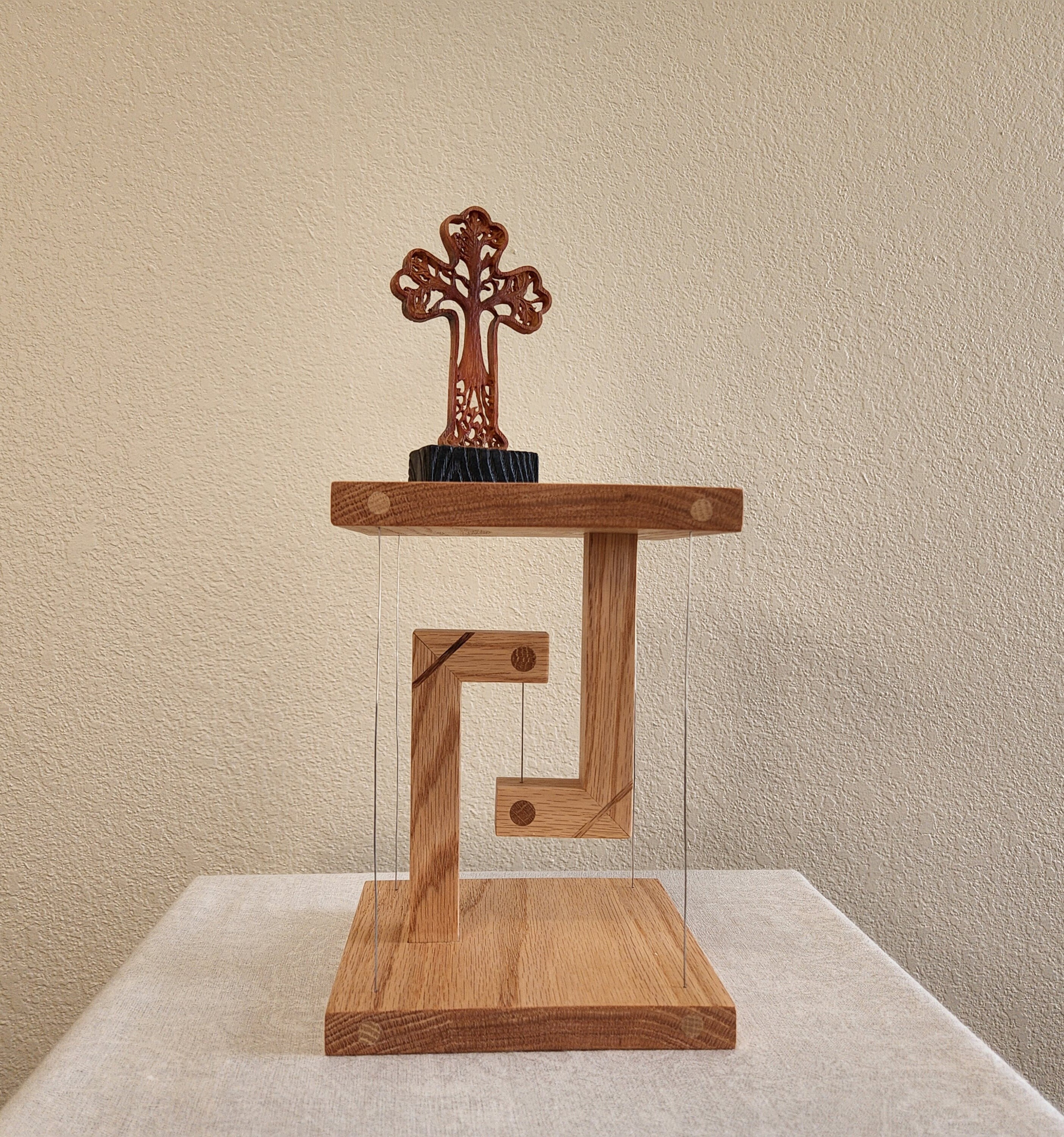 Tensegrity Hand-crafted Hardwood Stand / "impossible" / "the Float ...