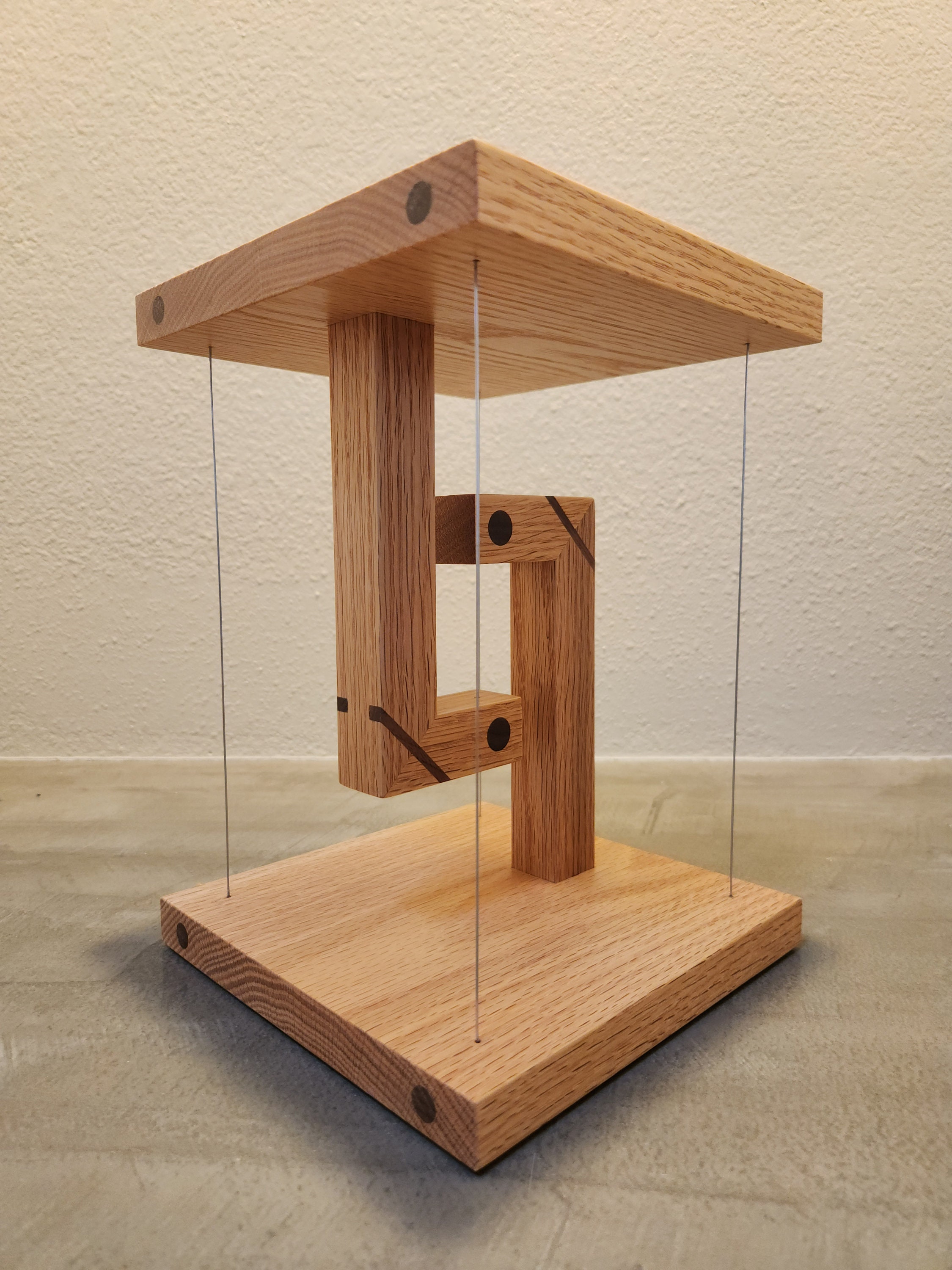 Tensegrity Hand-crafted Hardwood Stand / "impossible" / "the Float" / Table-top / Premium ...