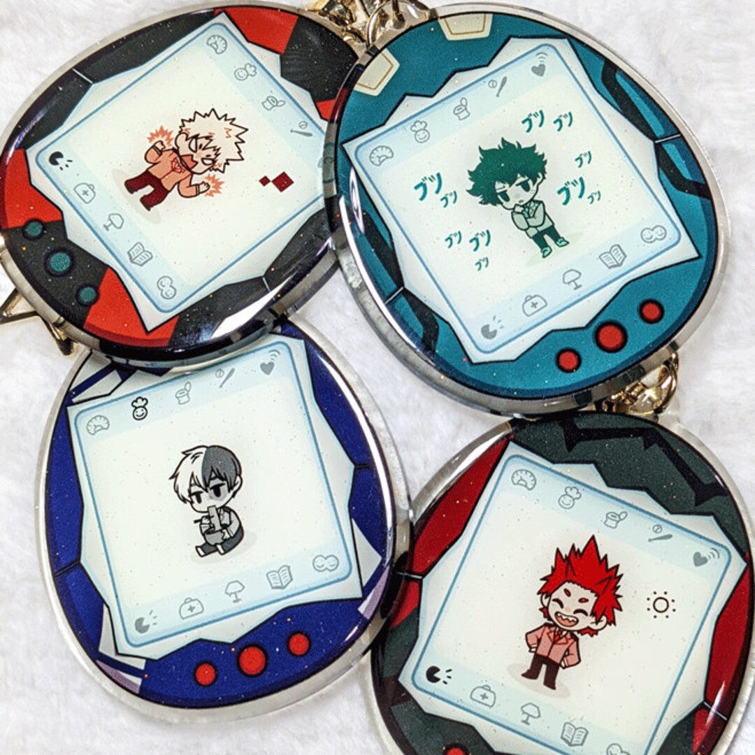 BNHA Inspired Retro Pet Keychain Charm - Etsy