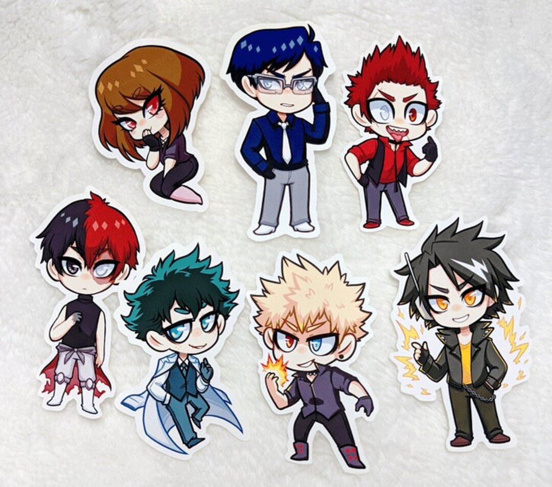 BNHA Inspired Anime Villain Stickers - Etsy