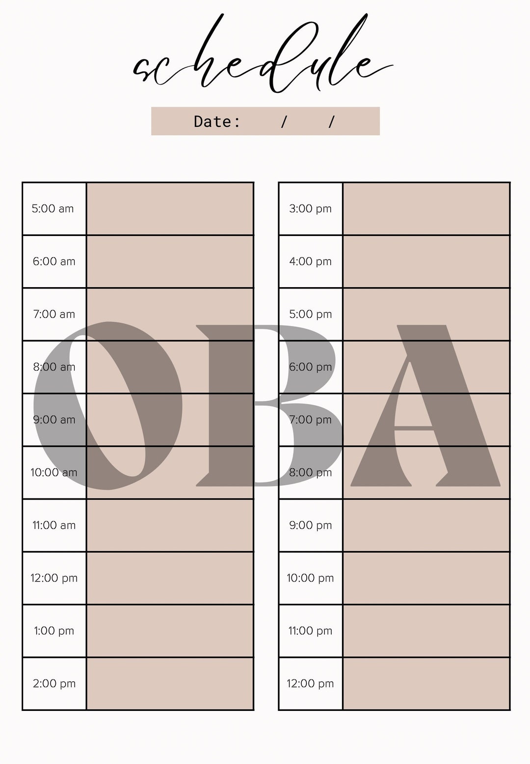 Daily Schedule: Nude - Etsy