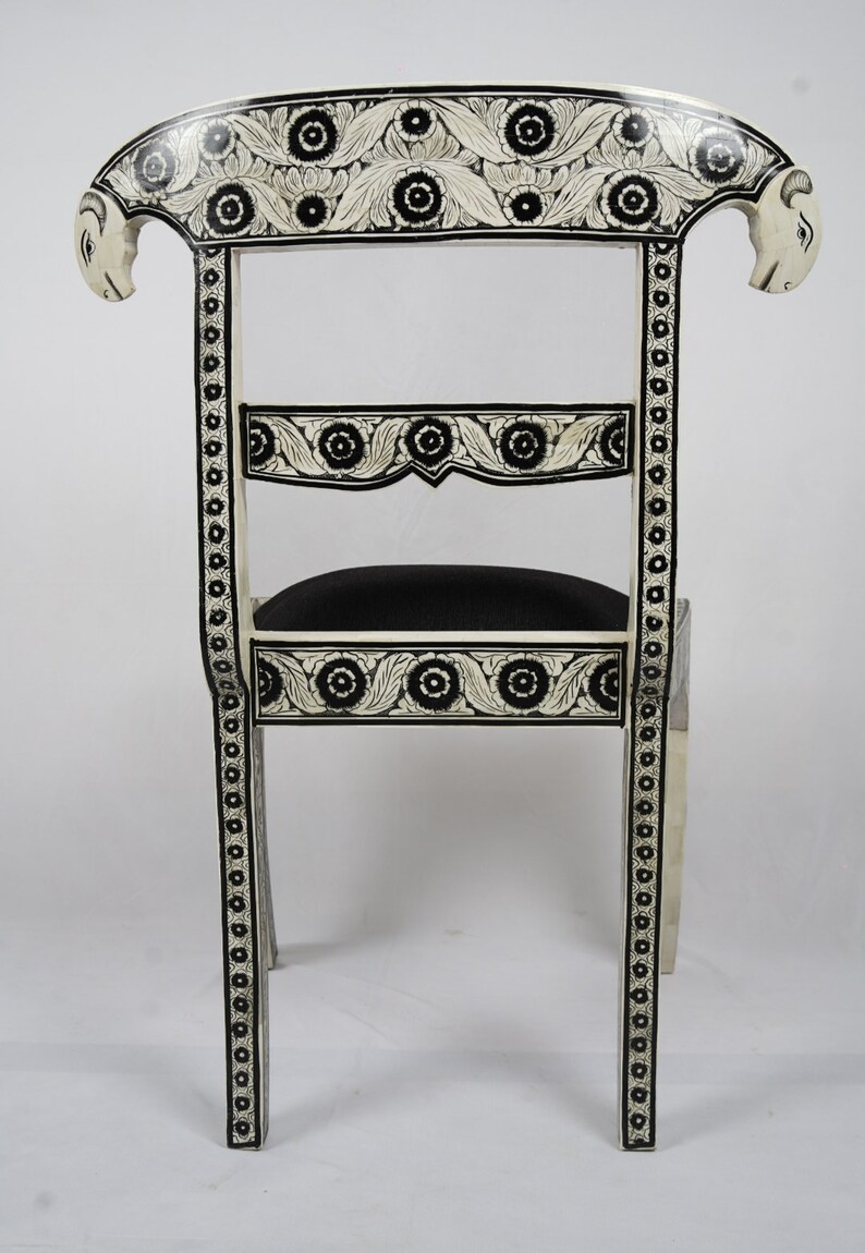 Unique Bone Inlay Chair Artistry and Comfort in One Make a Statement in ...