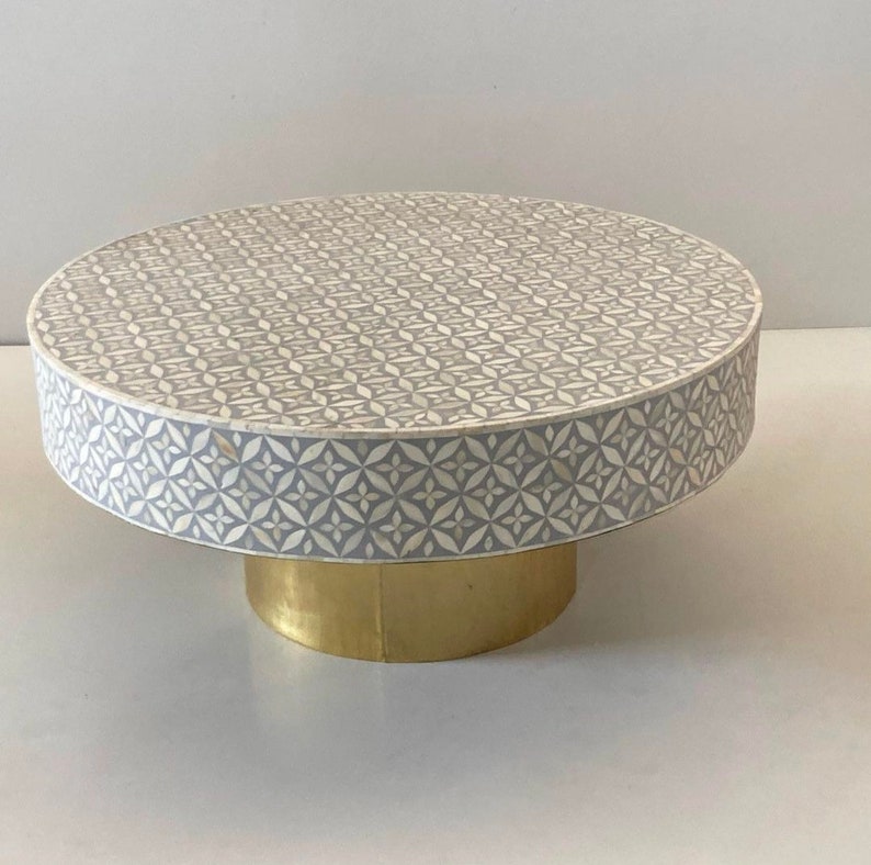 Bone Inlay Coffee Tableunique Boho Chic Furniture for Living - Etsy