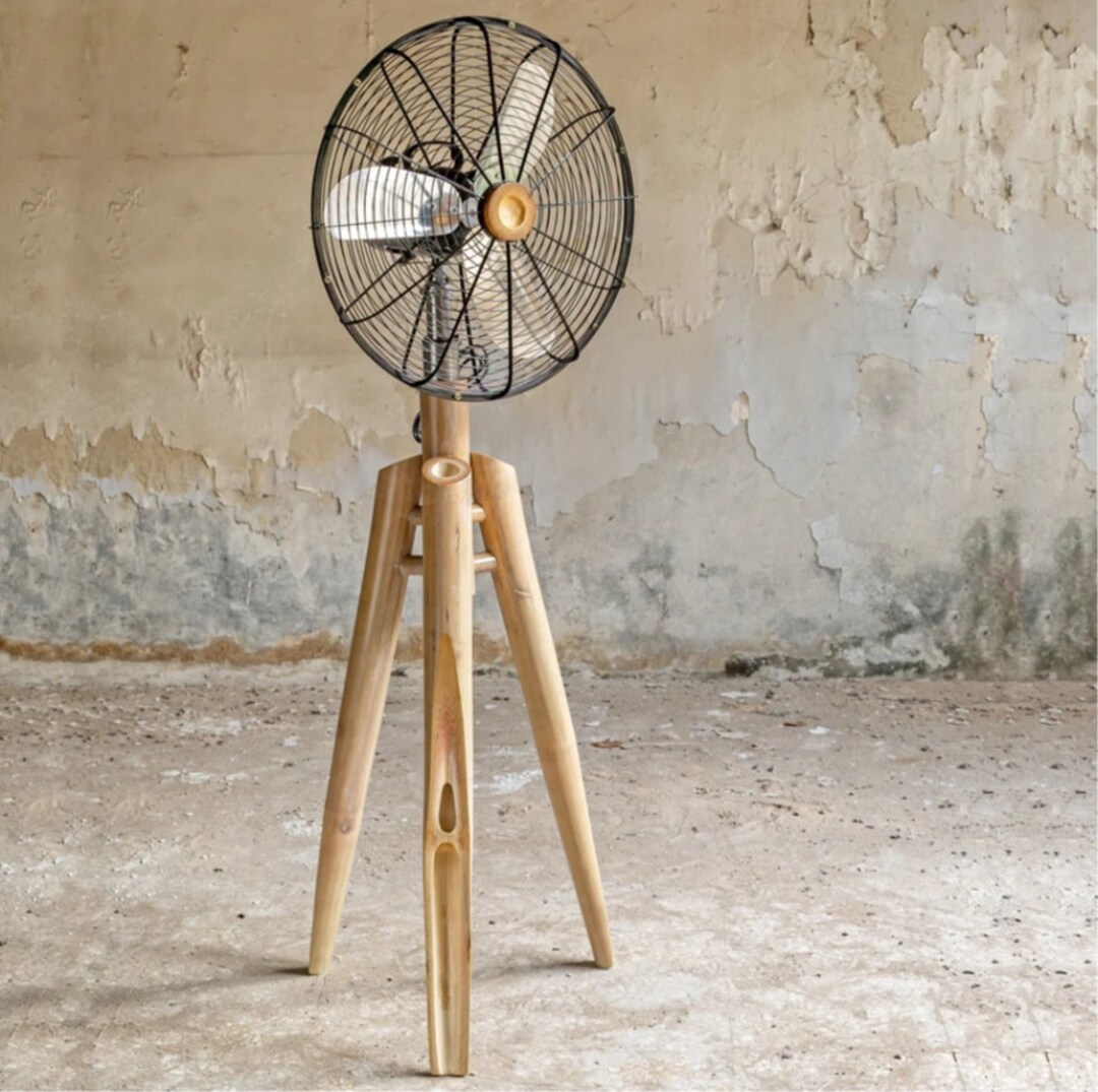 SLICE FAN in Chopped Bamboo Legs,hand Made,home Decor, Unique Style ...