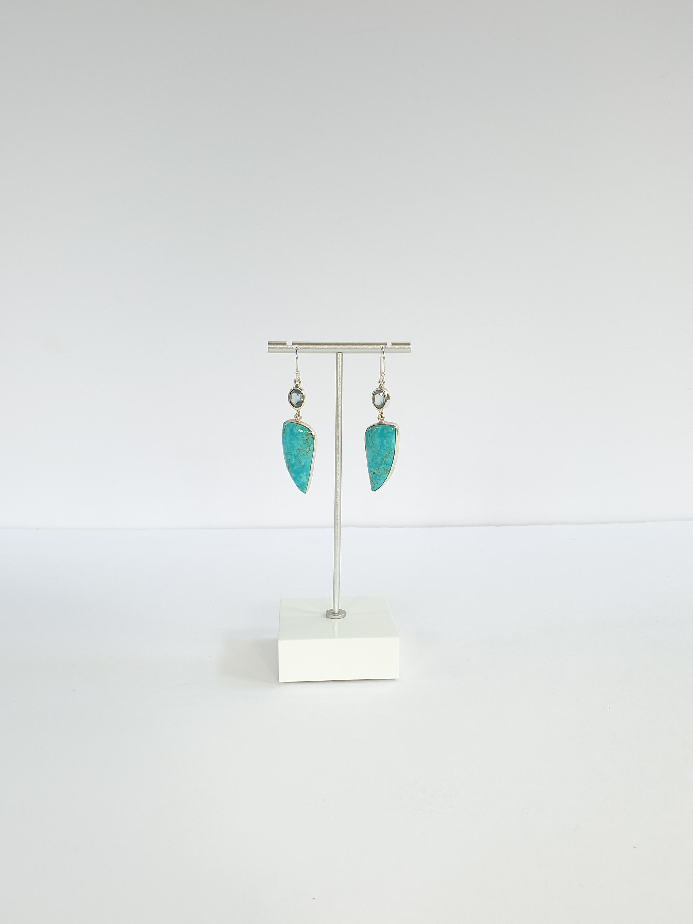 Natural Turquoise Drop Earrings. Custom Earrings. Turquoise Drop ...