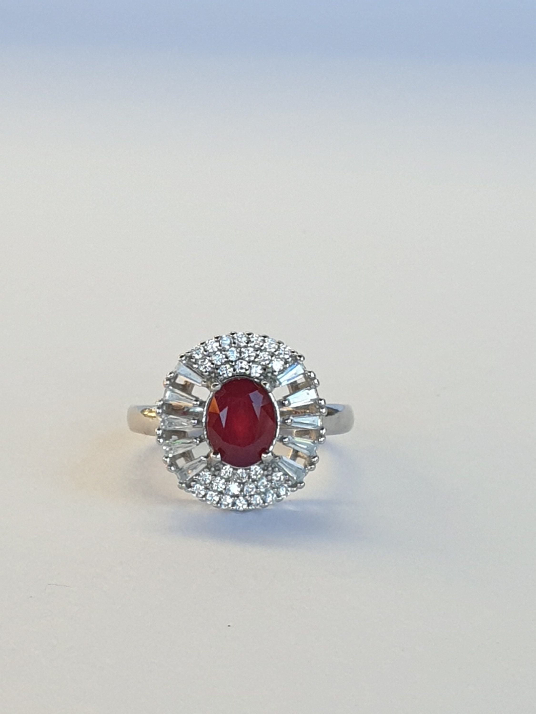Ruby Ring. Natural Ruby Ring in Silver. Ruby Gemstone Ring. Red Ruby Ring. Ruby Statement Ring ...