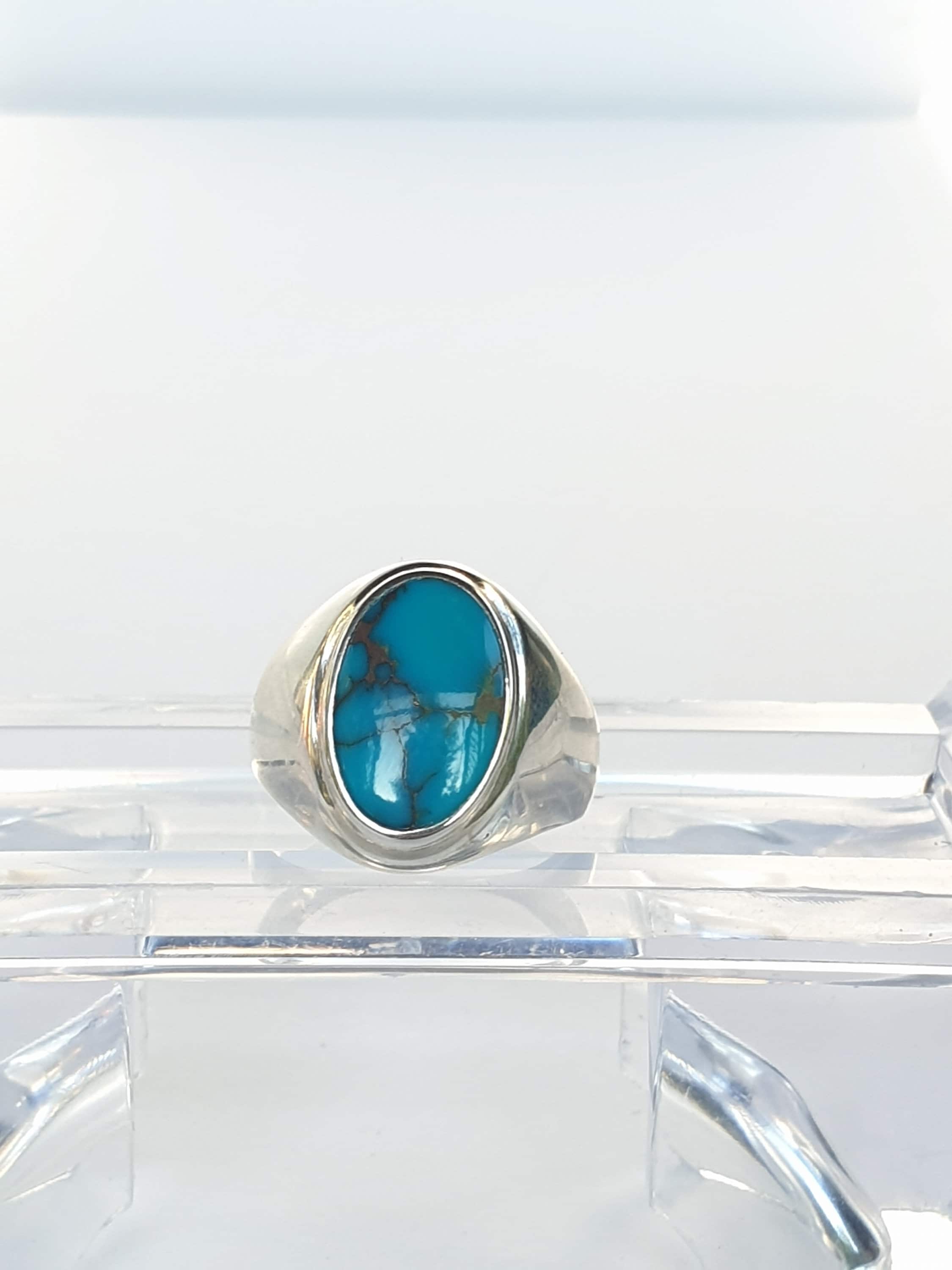 Men Turquoise Ring, Turquoise Ring, Turquoise Gemstone, Feroza Ring ...