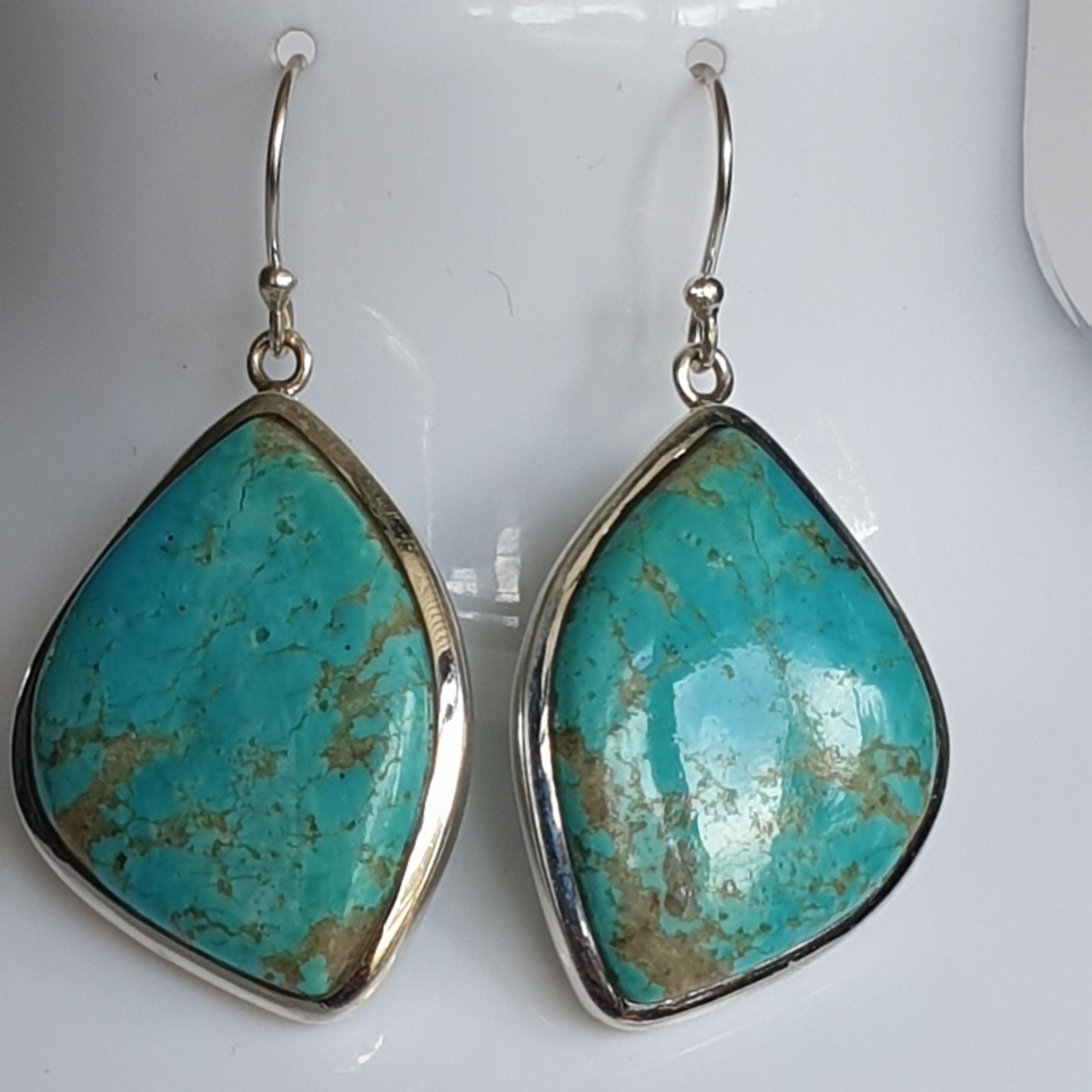 Natural Turquoise Drop Earrings. Custom Earrings. Turquoise - Etsy