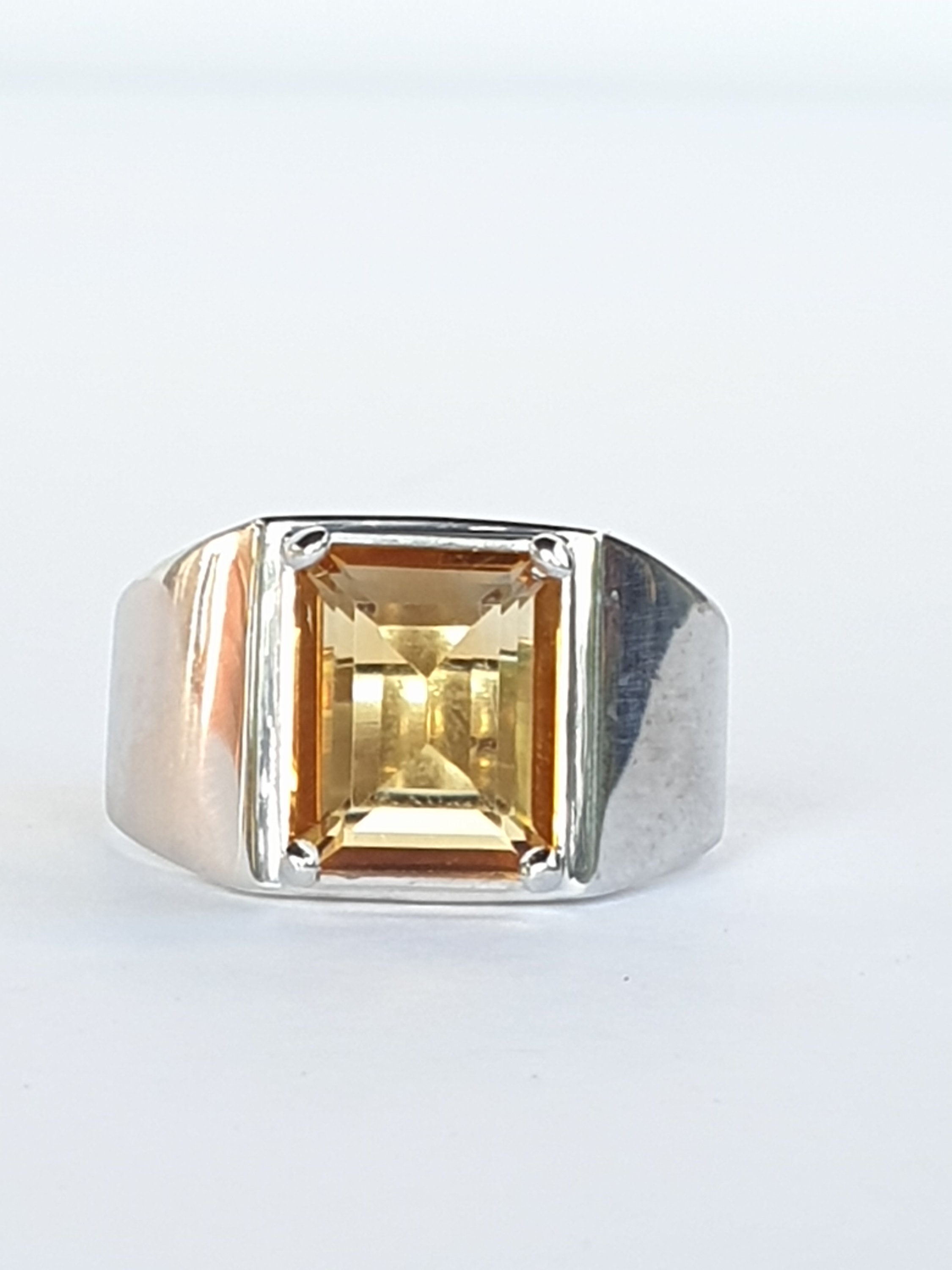 Natural Citrine Man Ring, Men Citrine Ring, Man Citrine Ring, Yellow ...