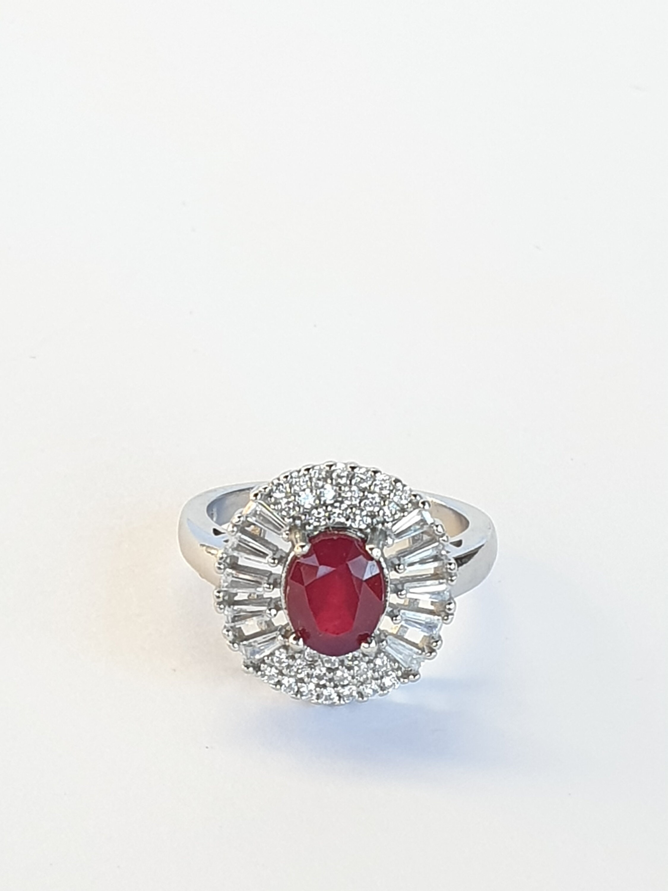 Ruby Ring. Natural Ruby Ring in Silver. Ruby Gemstone Ring. Red Ruby ...