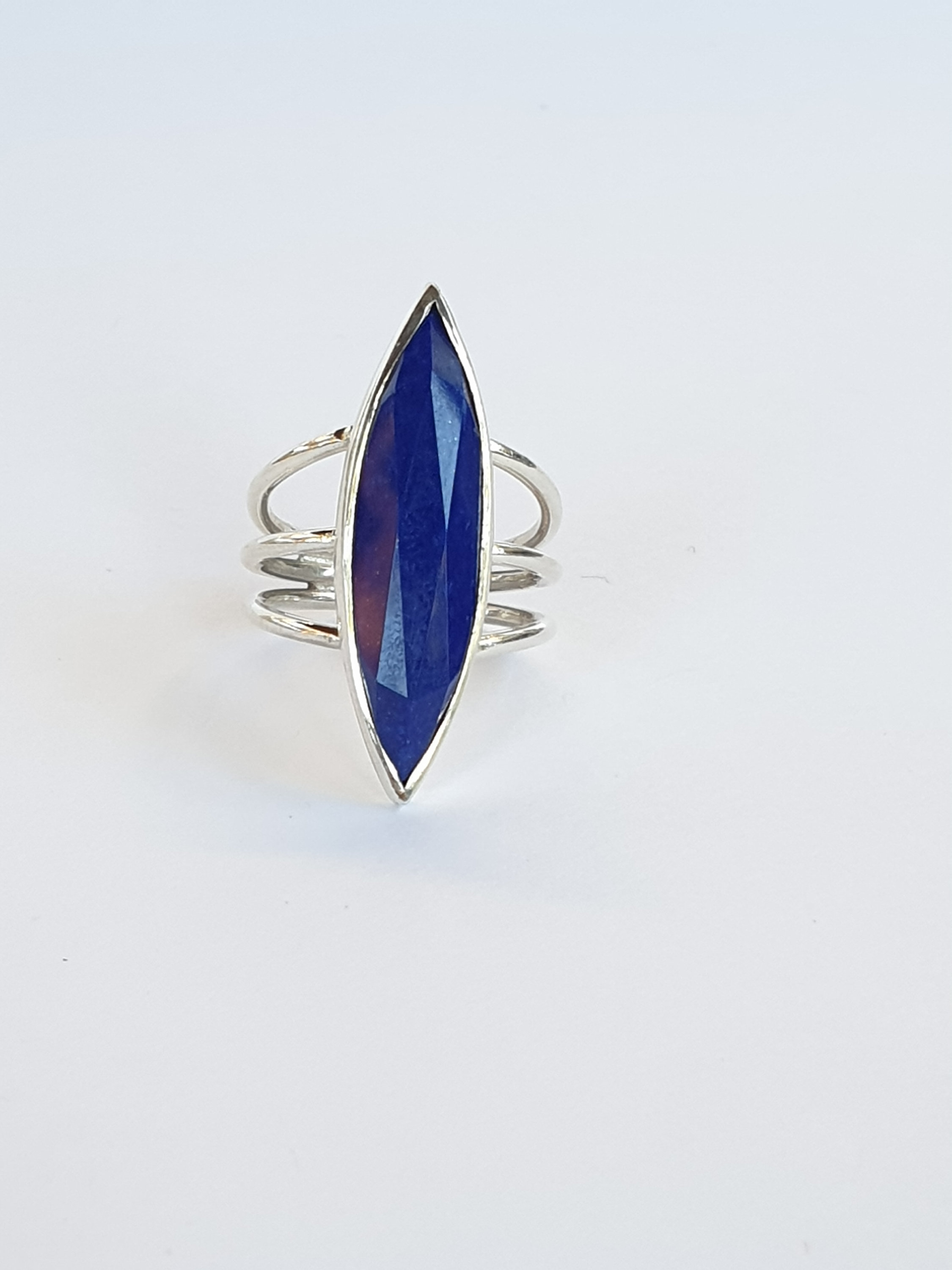 Lapis Ring for Women. Lapis Ring. Lapis Lazuli Ring in Silver. Statement Ring. Engagement Ring ...