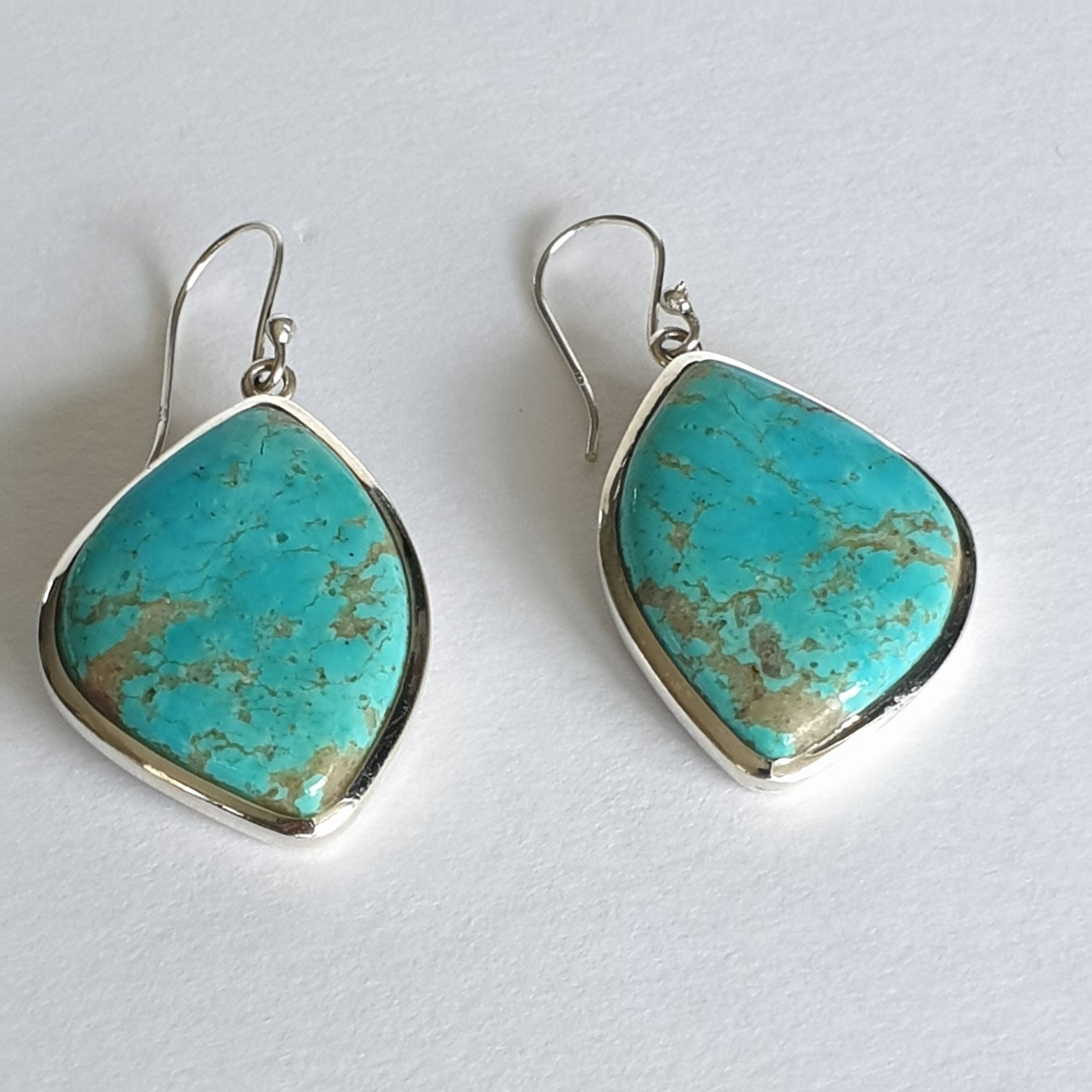 Natural Turquoise Drop Earrings. Custom Earrings. Turquoise - Etsy