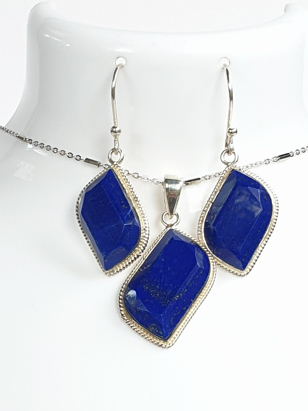 Lapis Set, Natural Lapis, Afghan Lapis, Blue Lapis, Lapis Earrings ...