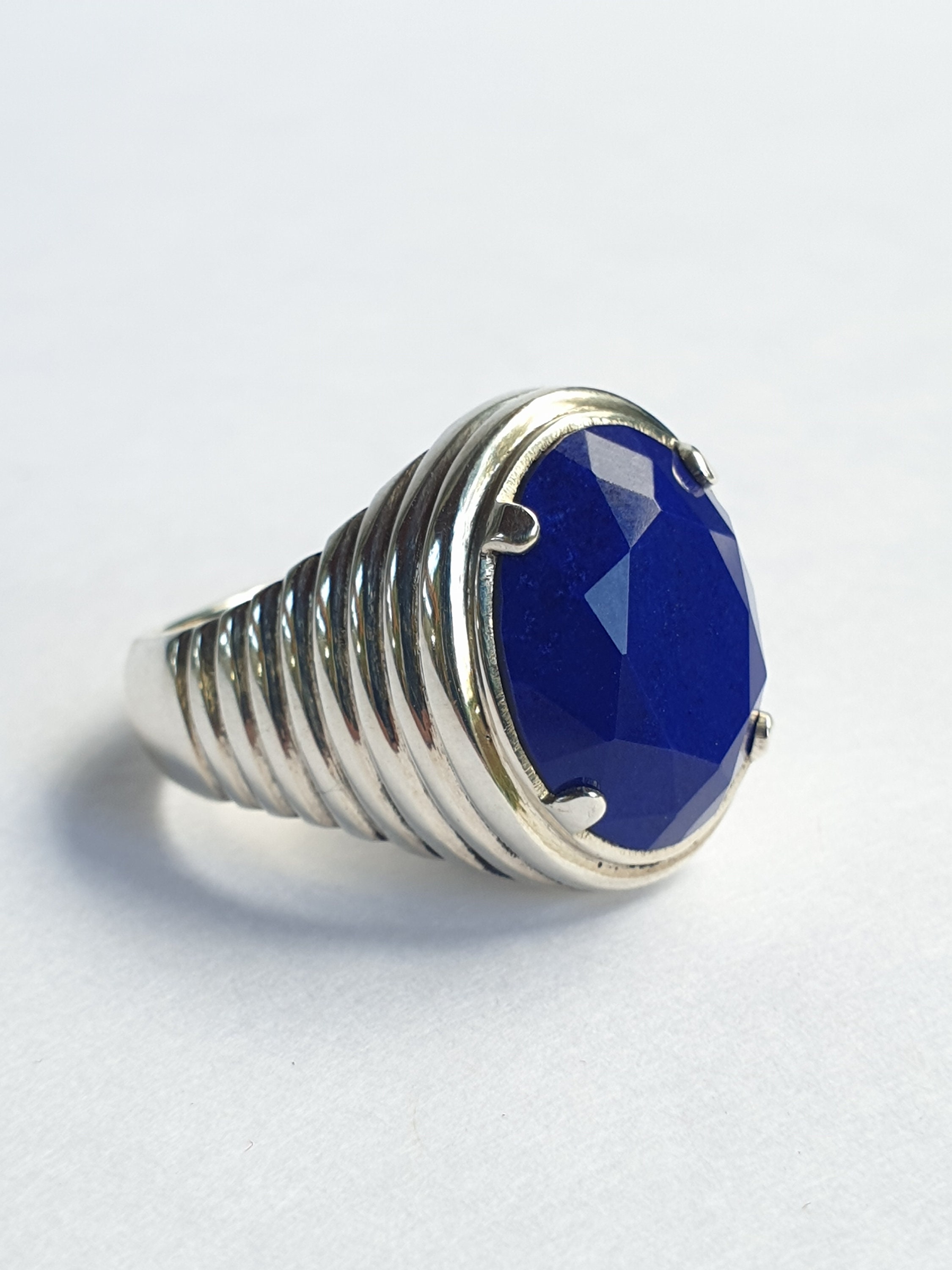 Man Lapis Ring, Natural Lapis, Afghan Lapis, Blue Lapis, Natural Afghan ...