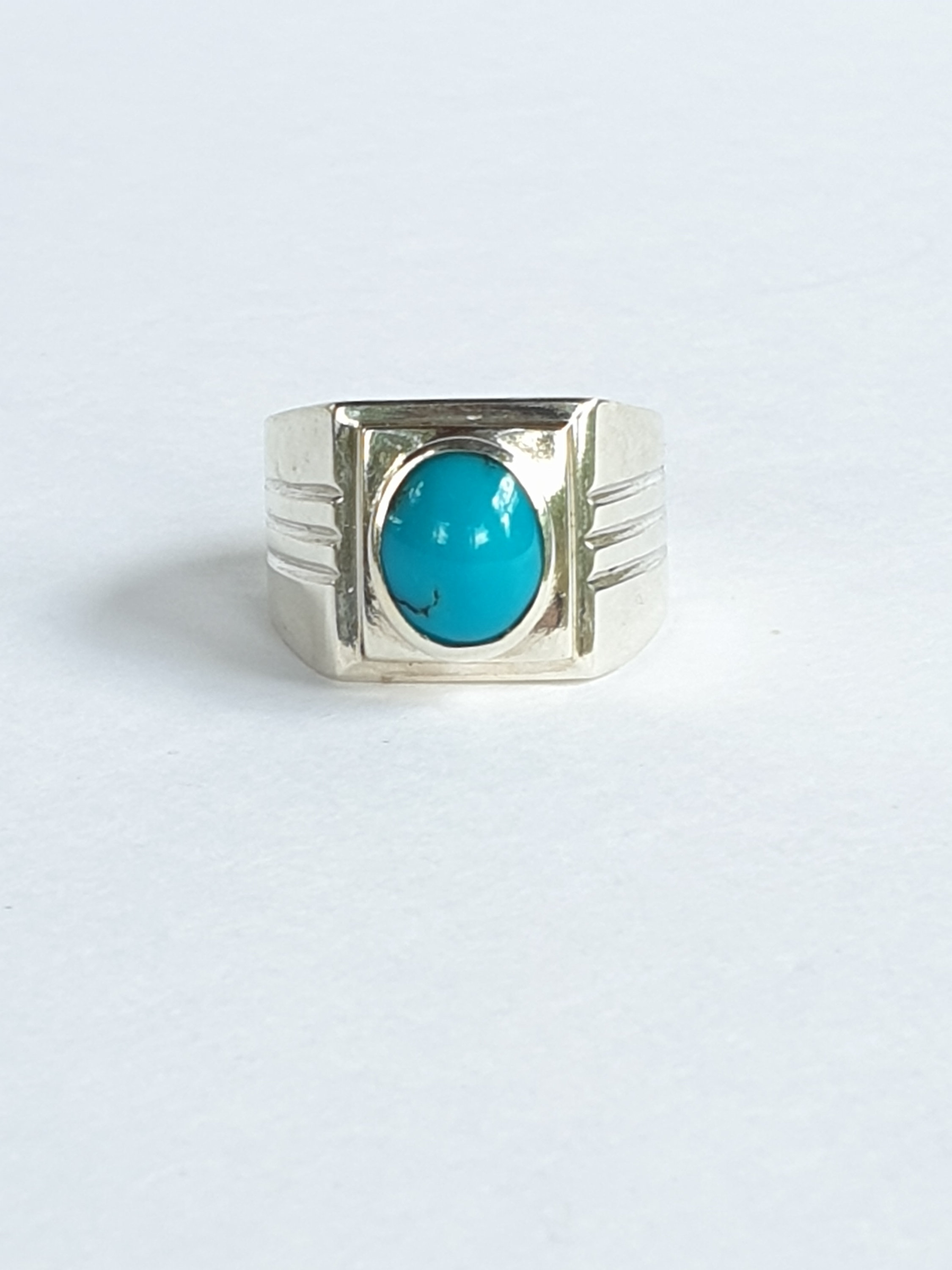 Natural Turquoise Man Ring, Turquoise Men Ring, Turquoise Silver Ring ...