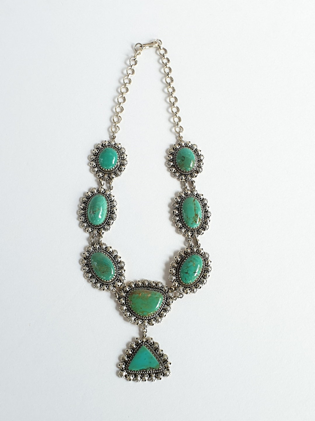 Turquoise Necklace. Natural Turquoise. Custom Necklace. Handmade ...