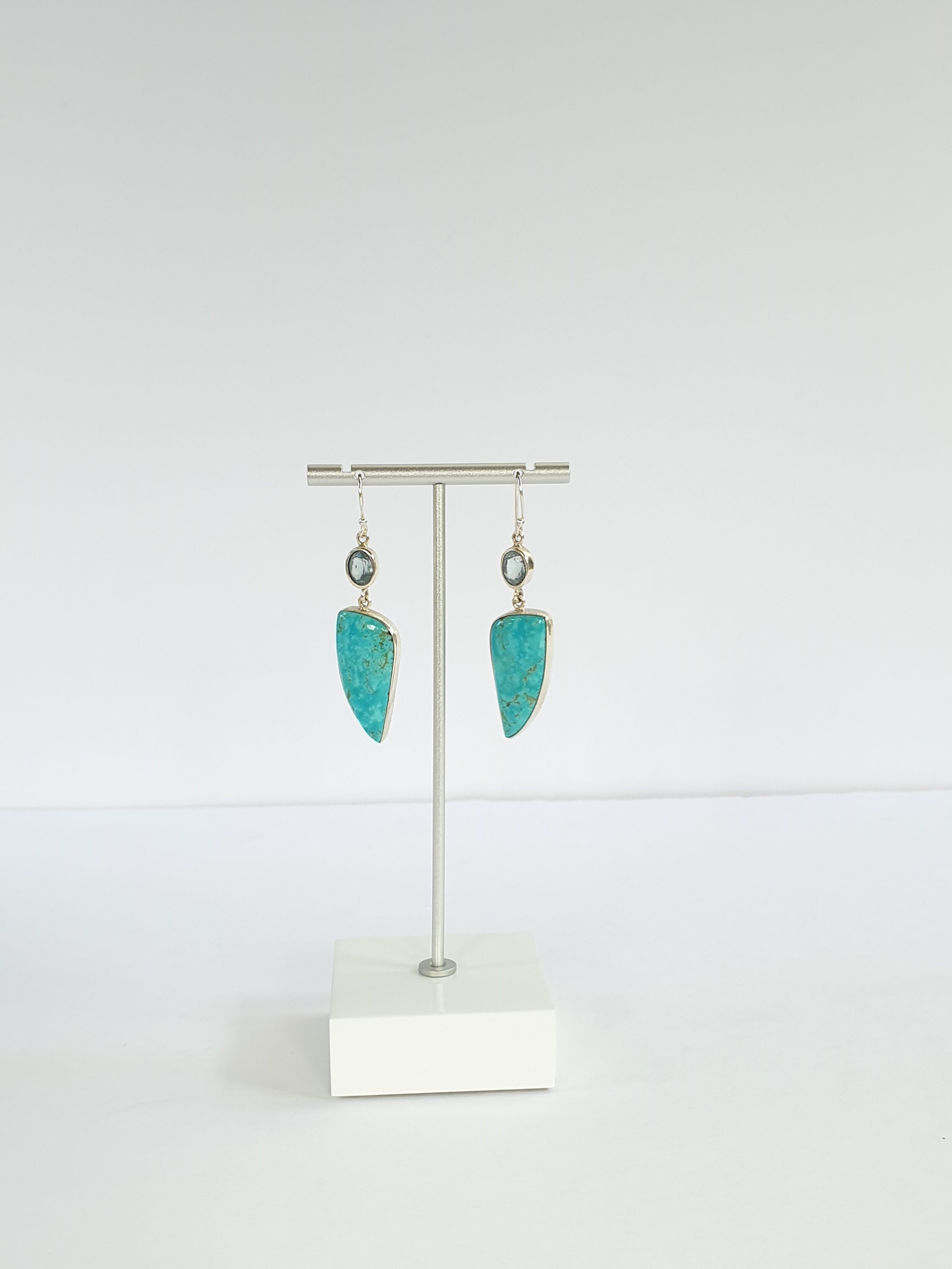 Natural Turquoise Drop Earrings. Custom Earrings. Turquoise Drop ...
