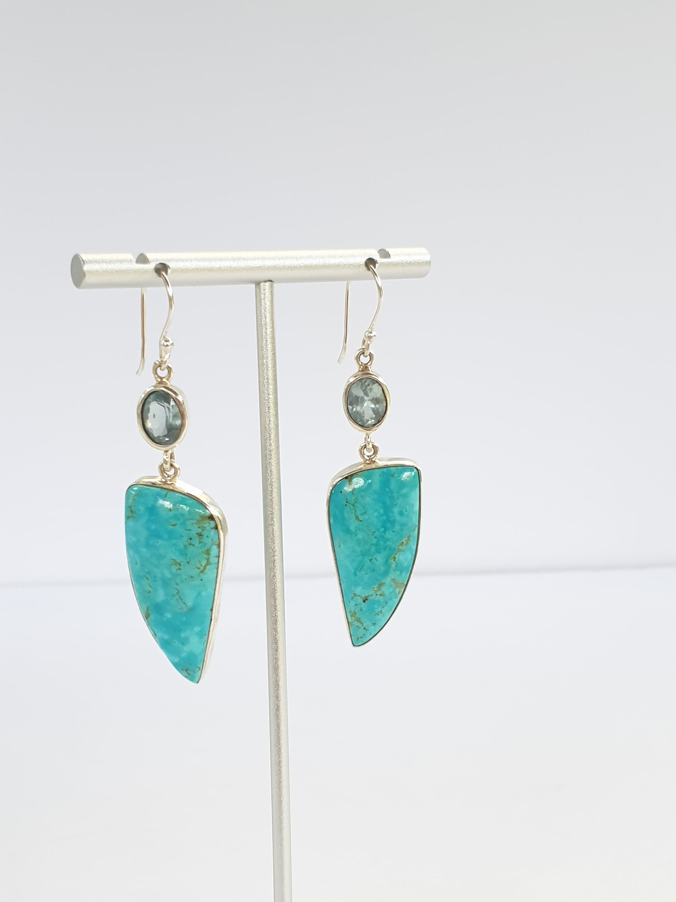 Natural Turquoise Drop Earrings. Custom Earrings. Turquoise Drop ...