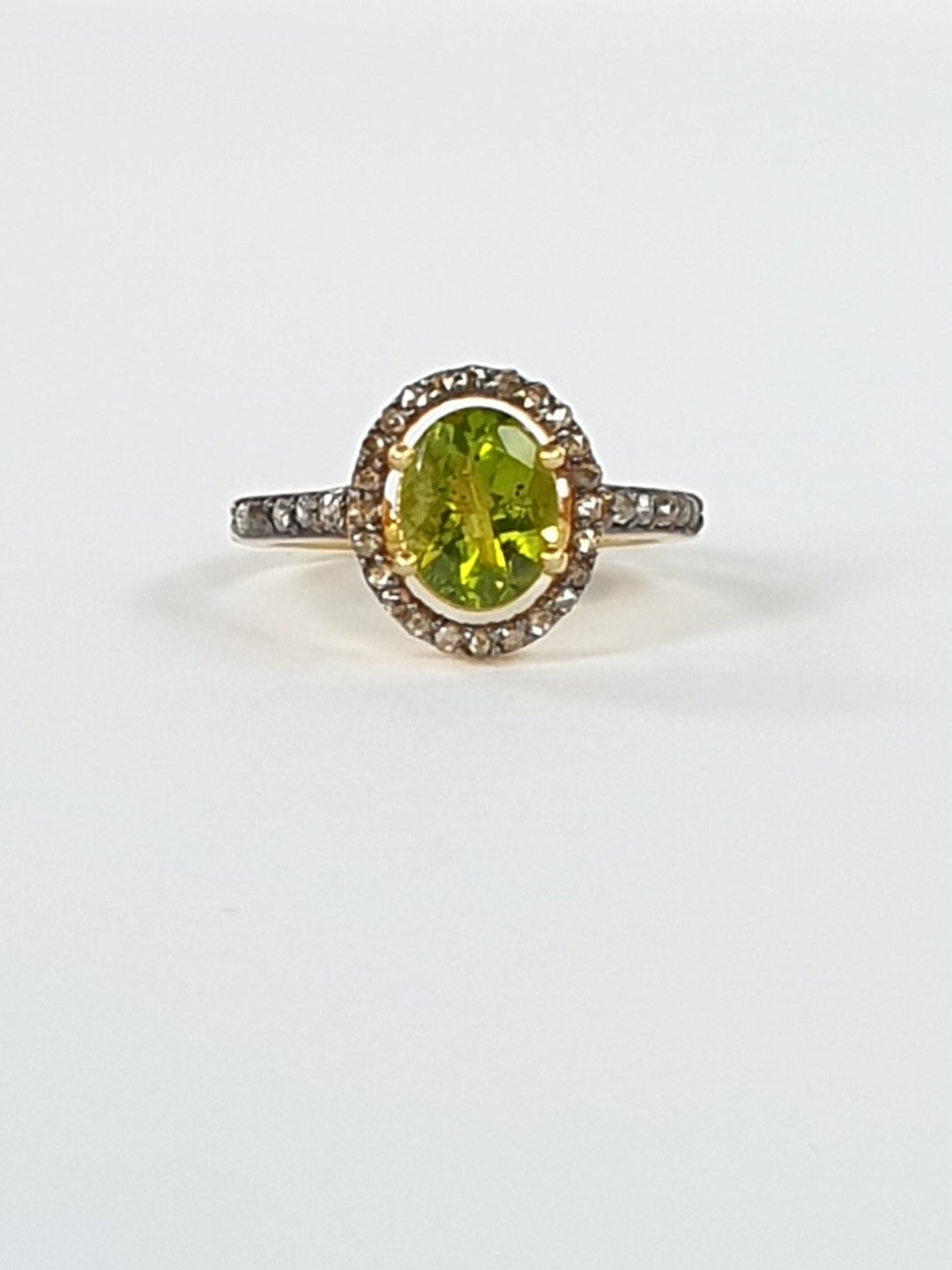 Peridot Ring With Polki Diamonds - Etsy