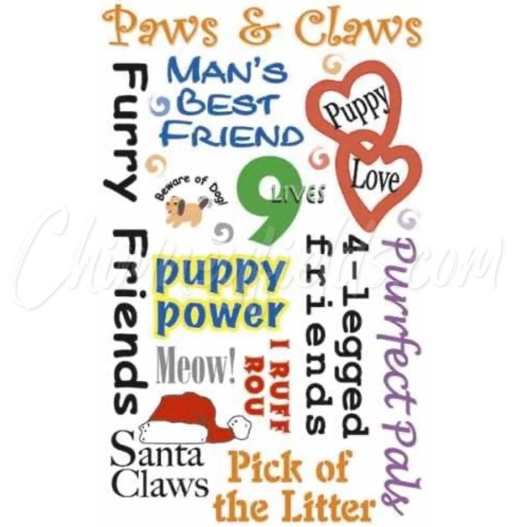 E-Z Rub-on Transfers Pet Phrases & Sentiments - Etsy