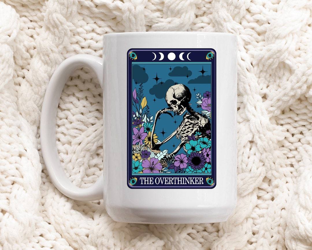 Coffee Mug the Overthinker Tarot Card Mug Anxiety Mug Tarot Coffee Mug ...