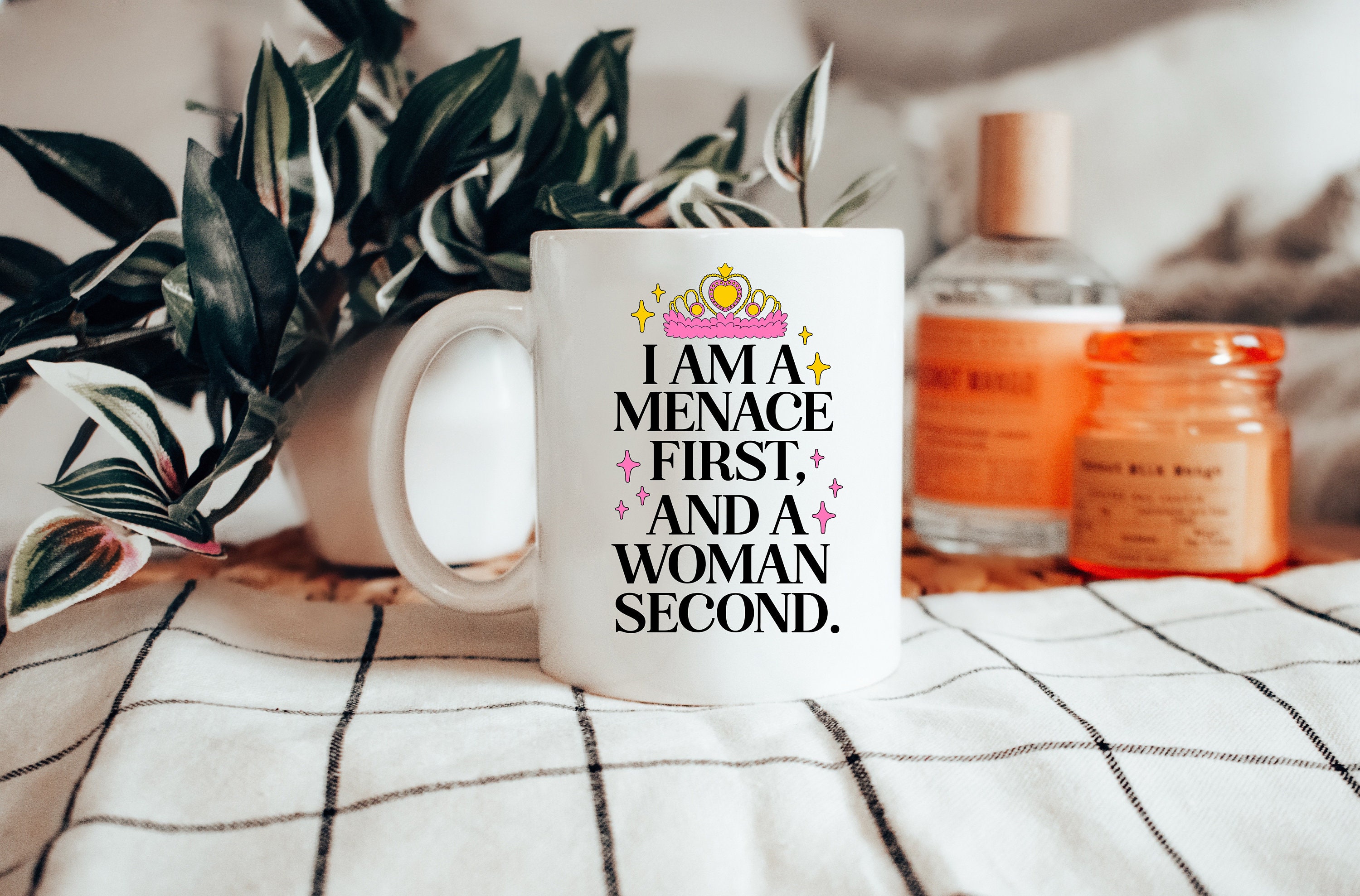 Coffee Mug Menace First Woman Second Mug Feminist Gifts Feminist Funny ...