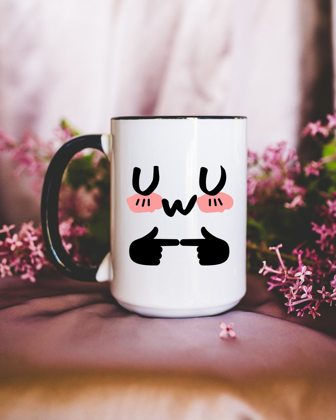 Coffee Mug Uwu Mug Anime Face Mug Anime Girl Gifts - Etsy