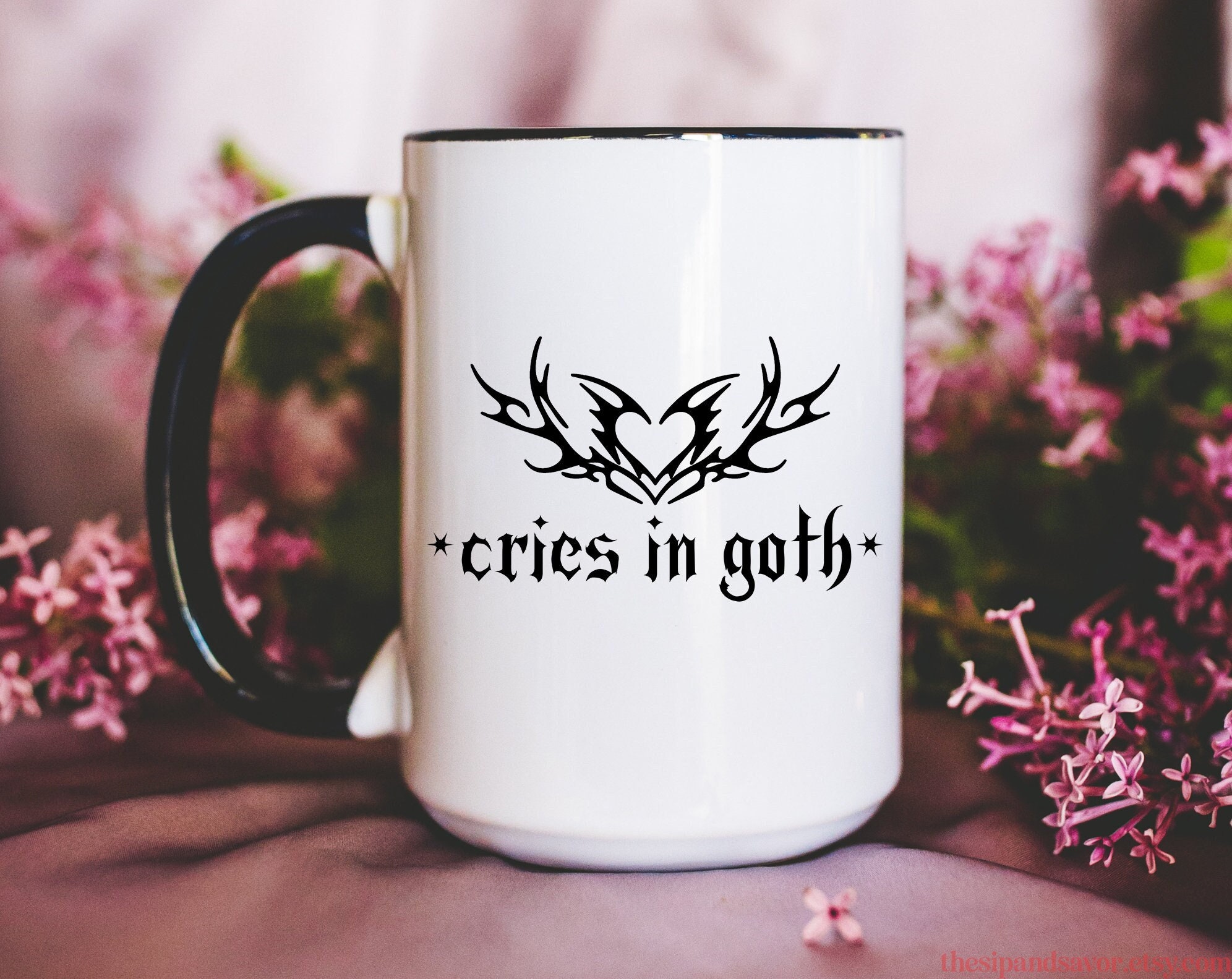 Coffee Mug Cries in Goth Mug Goth Girl Gifts Gothic Mug - Etsy