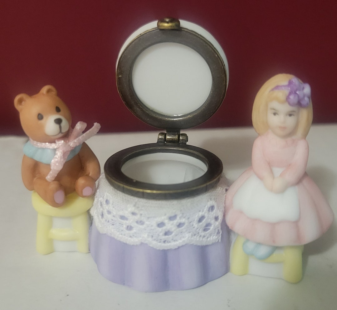 Tea Party With Plate of Cookies Porcelain Hinged Box Midwest - Etsy