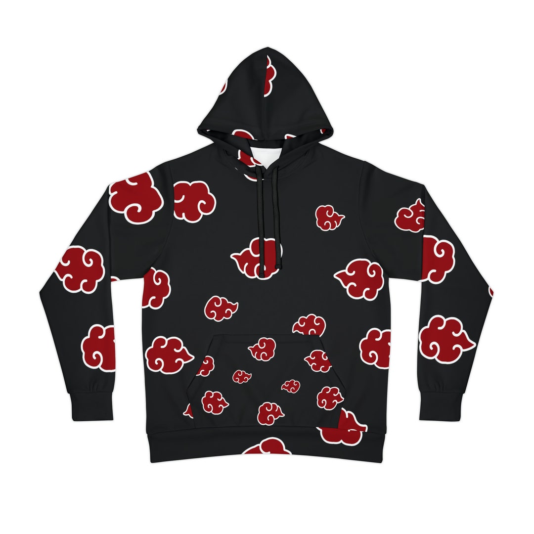 Akatsuki Hoodie From Naruto Akatsuki Pattern Black High - Etsy