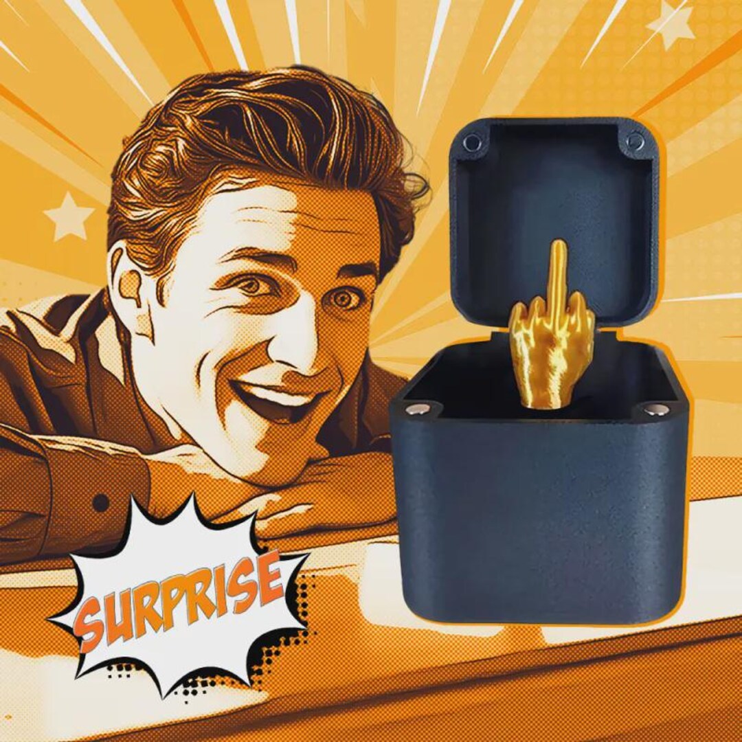 Personalized Middle Finger in a Box – Surprise Gift With Individual ...