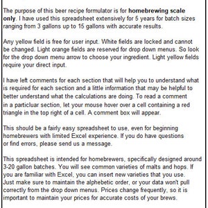 Homebrewing Recipe Formulation in Excel - Etsy