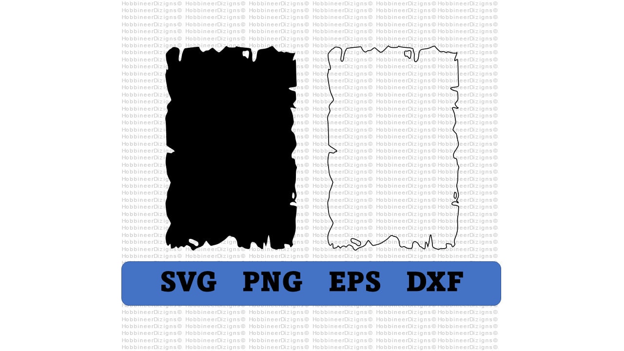 Tattered Paper SVG Cut File - Etsy