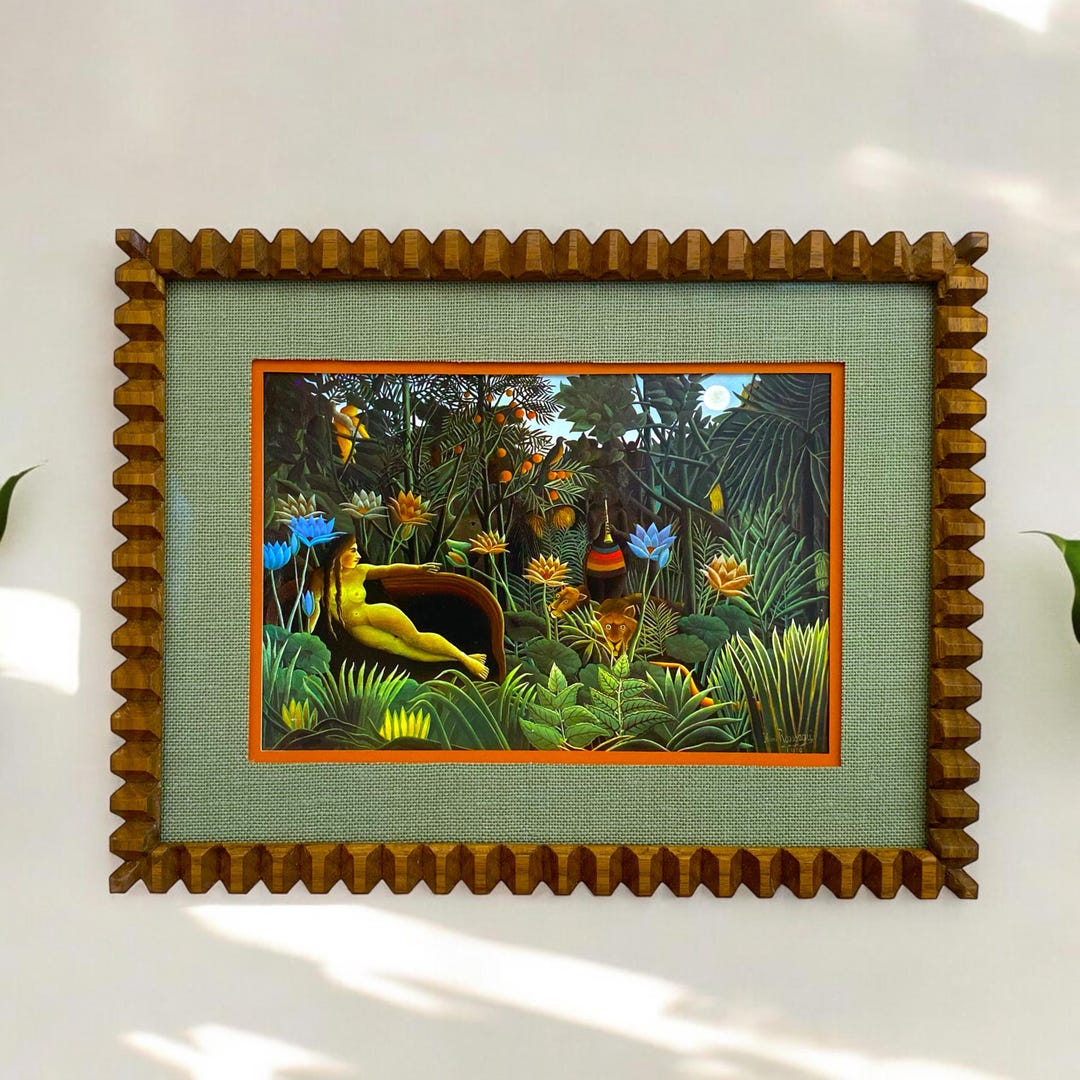 8x10 Deco Groove Hand Carved Walnut Picture Frame With French Cleat ...