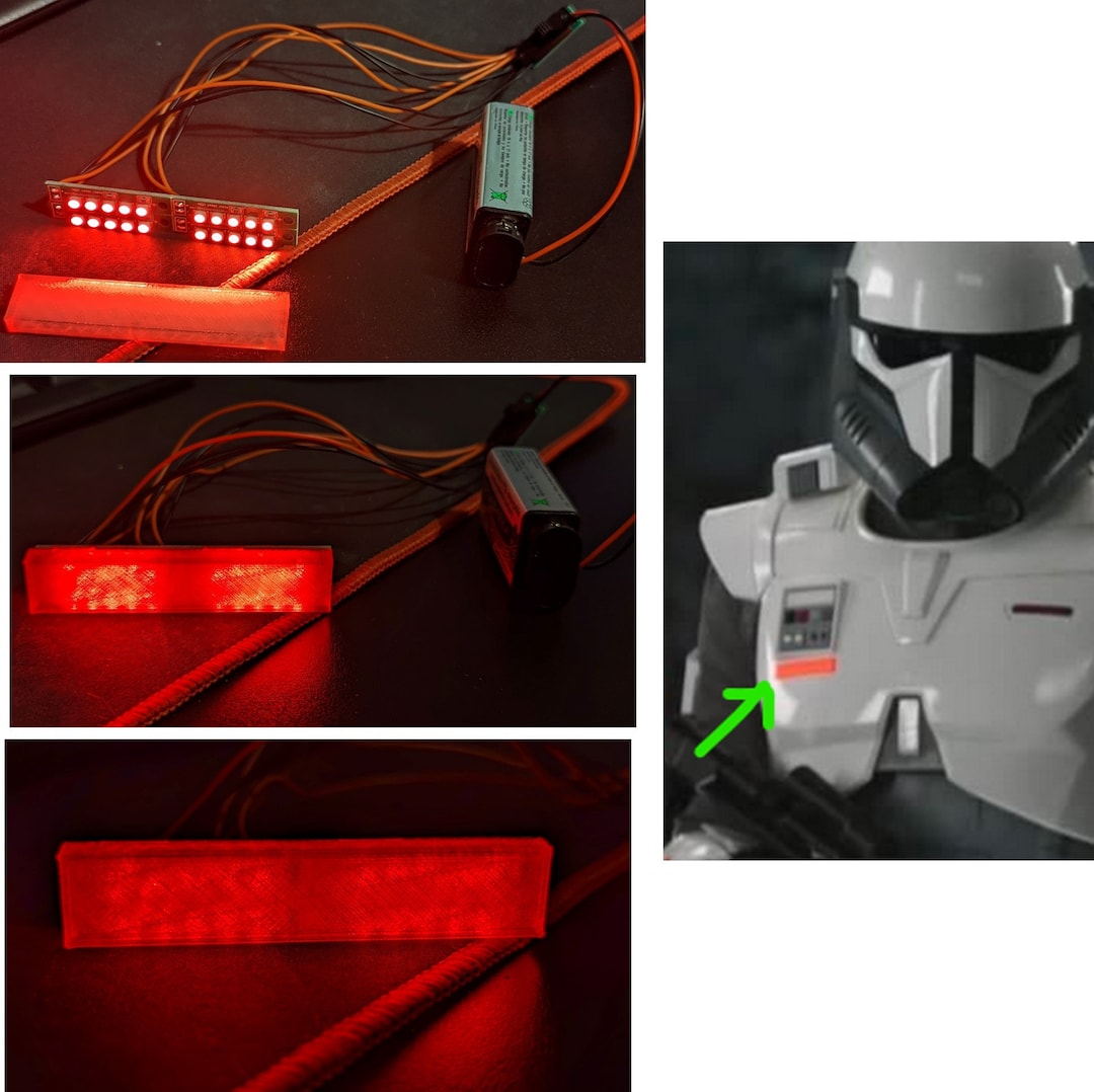 Cosplay Imperial Mandalorian Commando Front LED Kit - Etsy