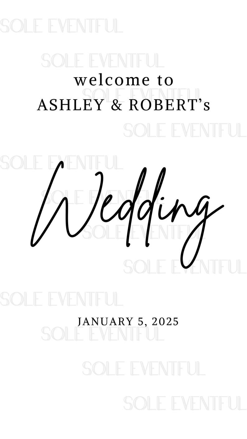 Custom Digital Welcome Sign - Etsy