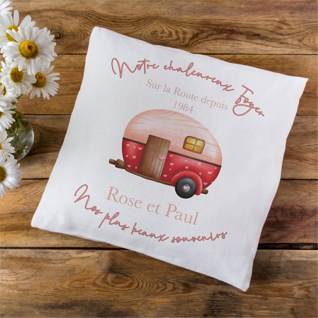 Personalized Caravan CUSHION: Our Warm Home, Our Most Beautiful ...