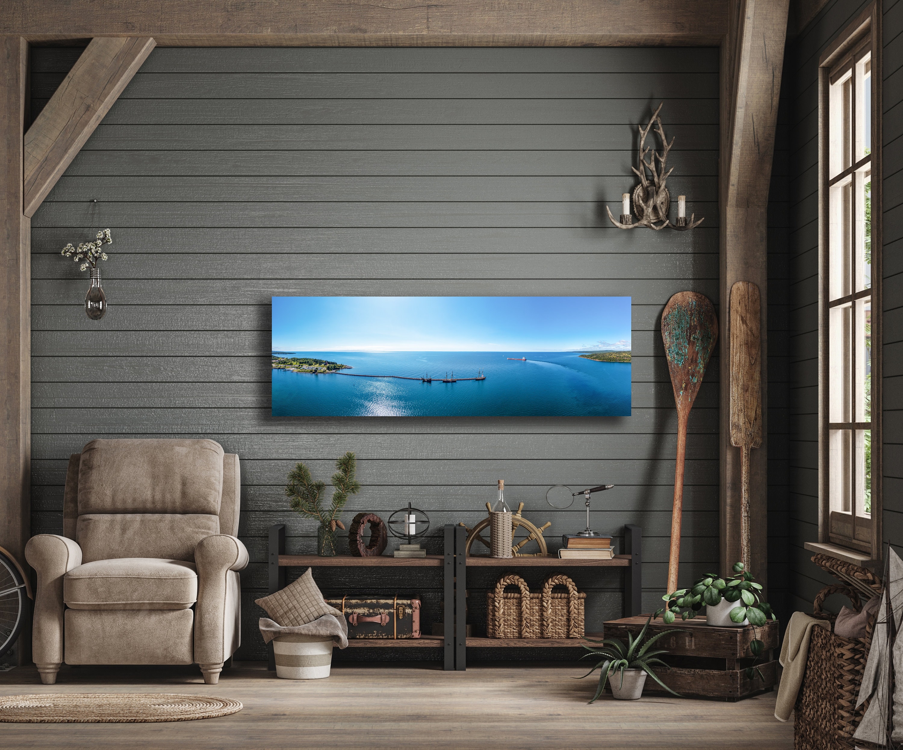 Lake House Decor Lake Superior Wall Art Two Harbors - Etsy